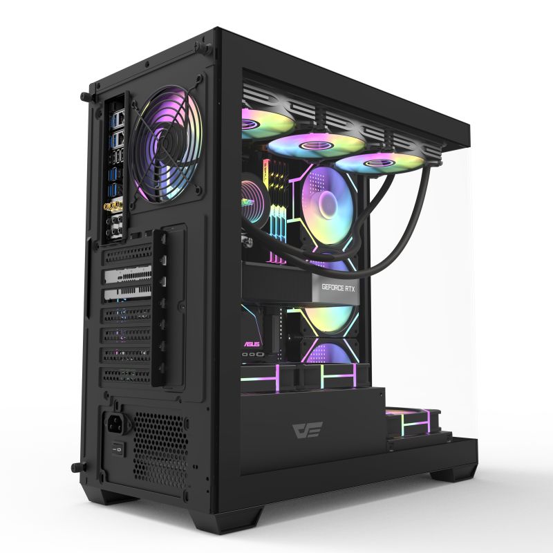 DARK FLASH DS900 Aquarium ATX PC Case Black – Techinn Pokhara